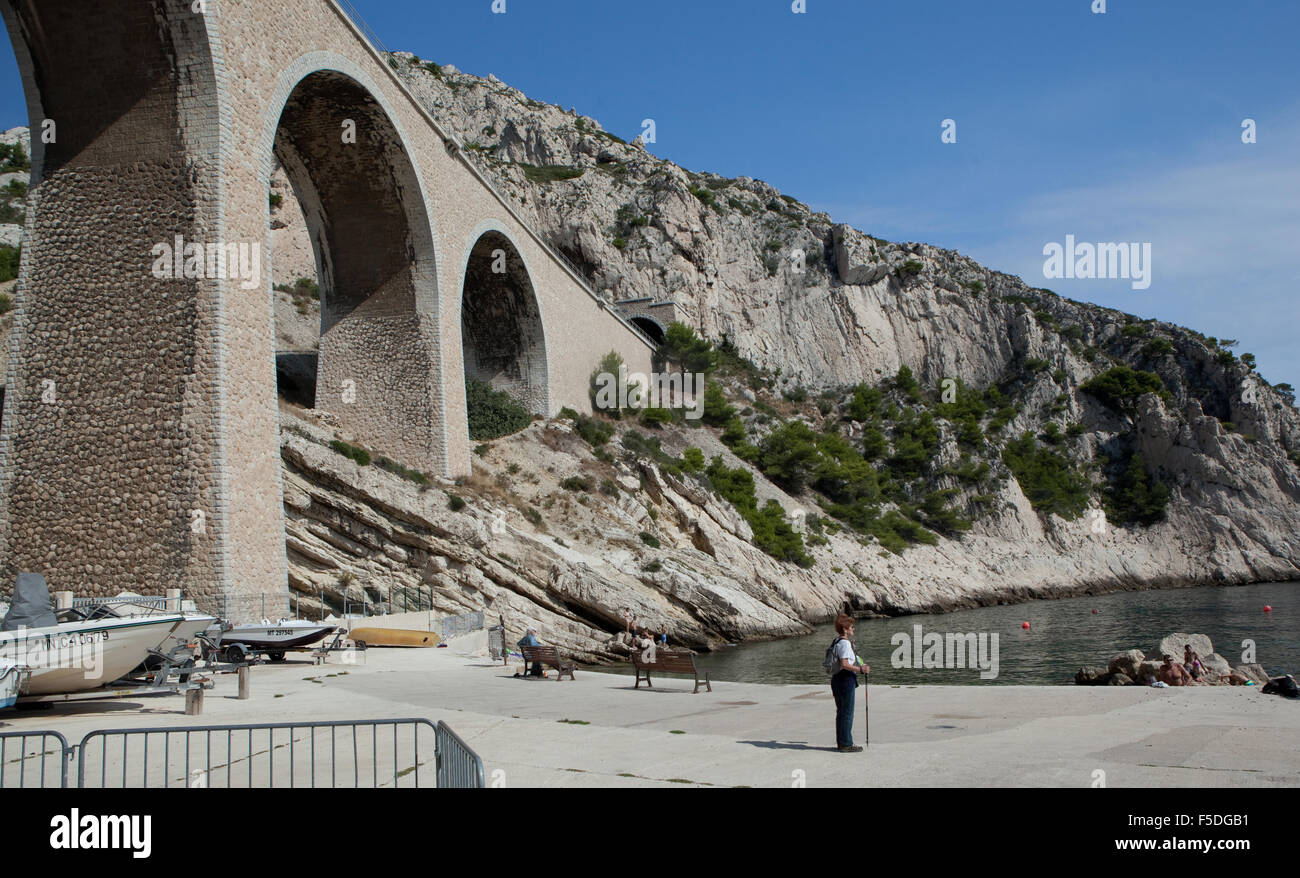 Côte Bleue near Marseilles : Calanque de La Vesse Stock Photo - Alamy