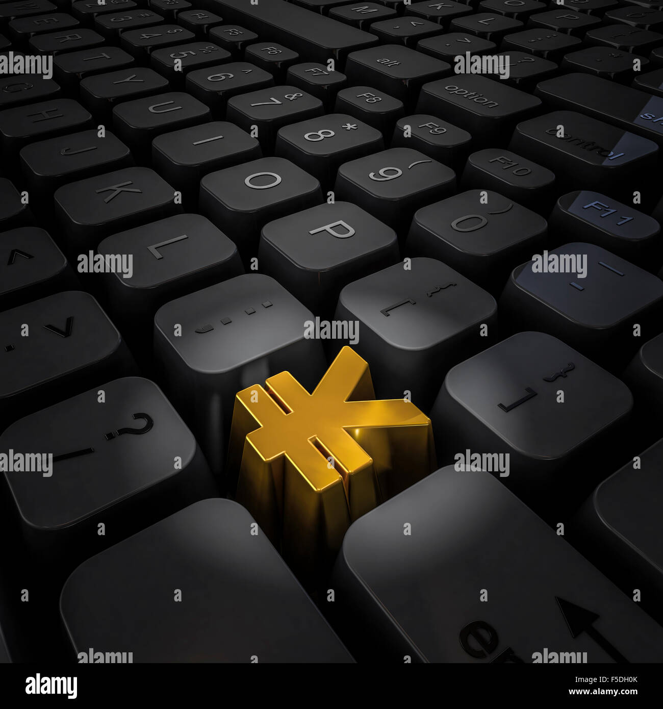 Gold computer key hi-res stock photography and images - Alamy