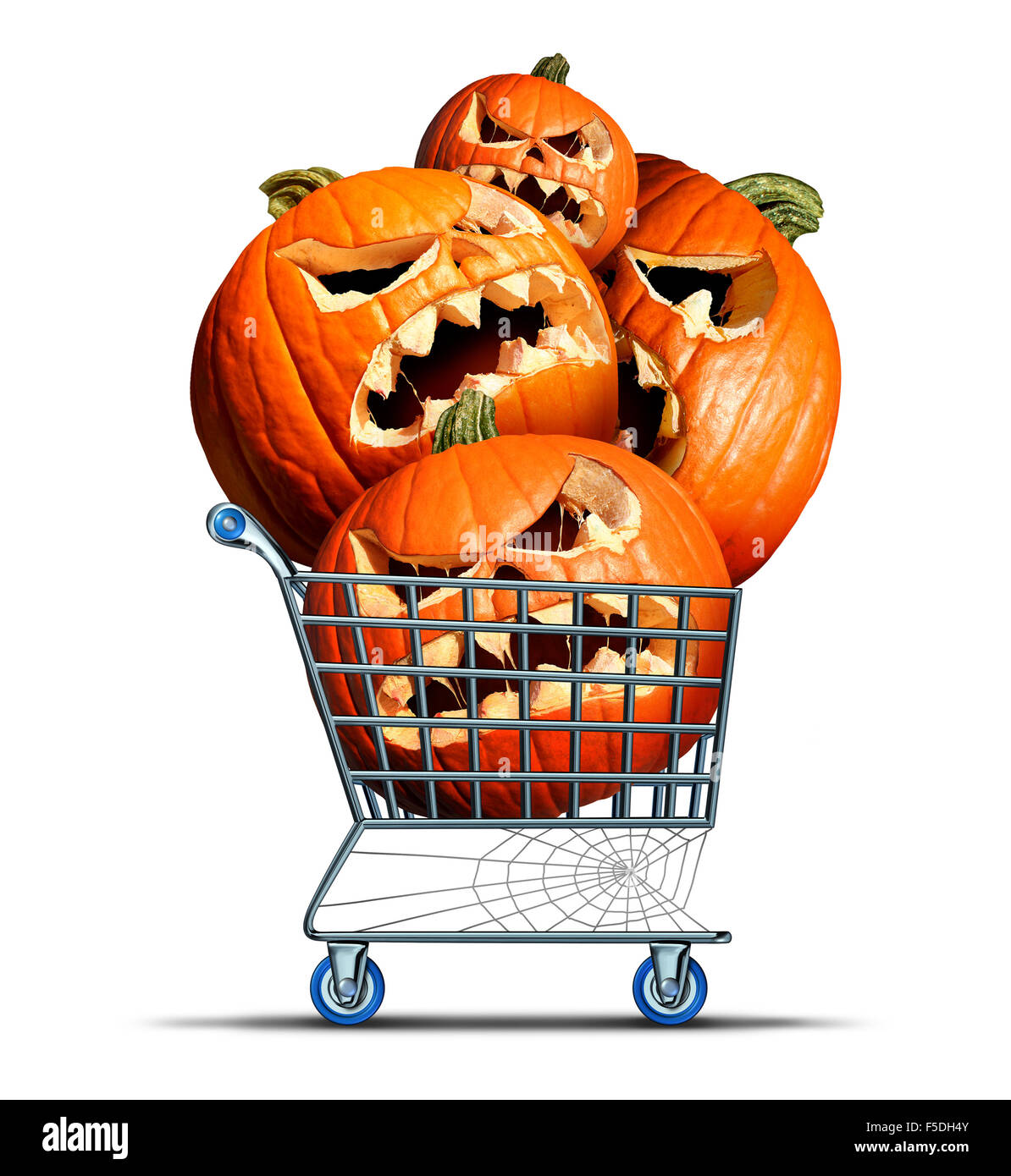 Halloween shopping concept and autumn seasonal business buying symbol ...