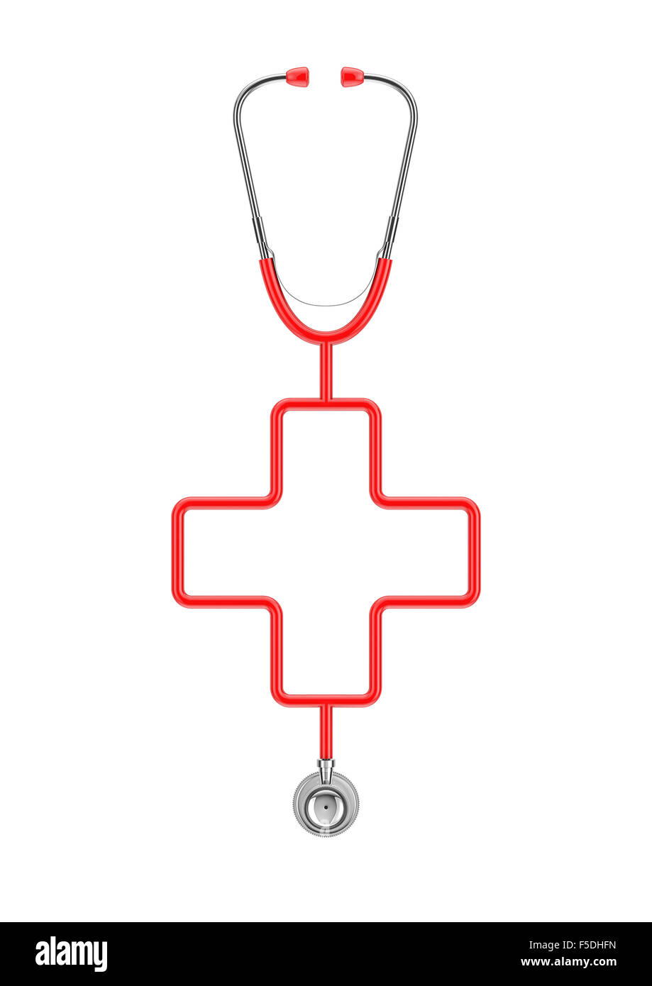 Stethoscope cross / 3D render of stethoscope tubing forming cross shape ...
