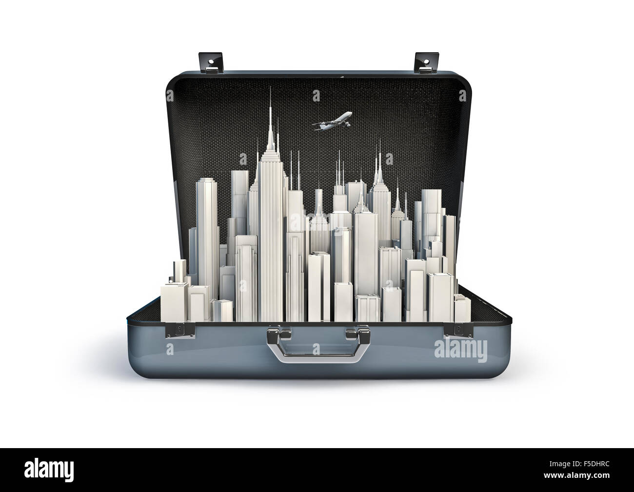 Package holiday city / 3D render of urban tourism concept Stock Photo ...