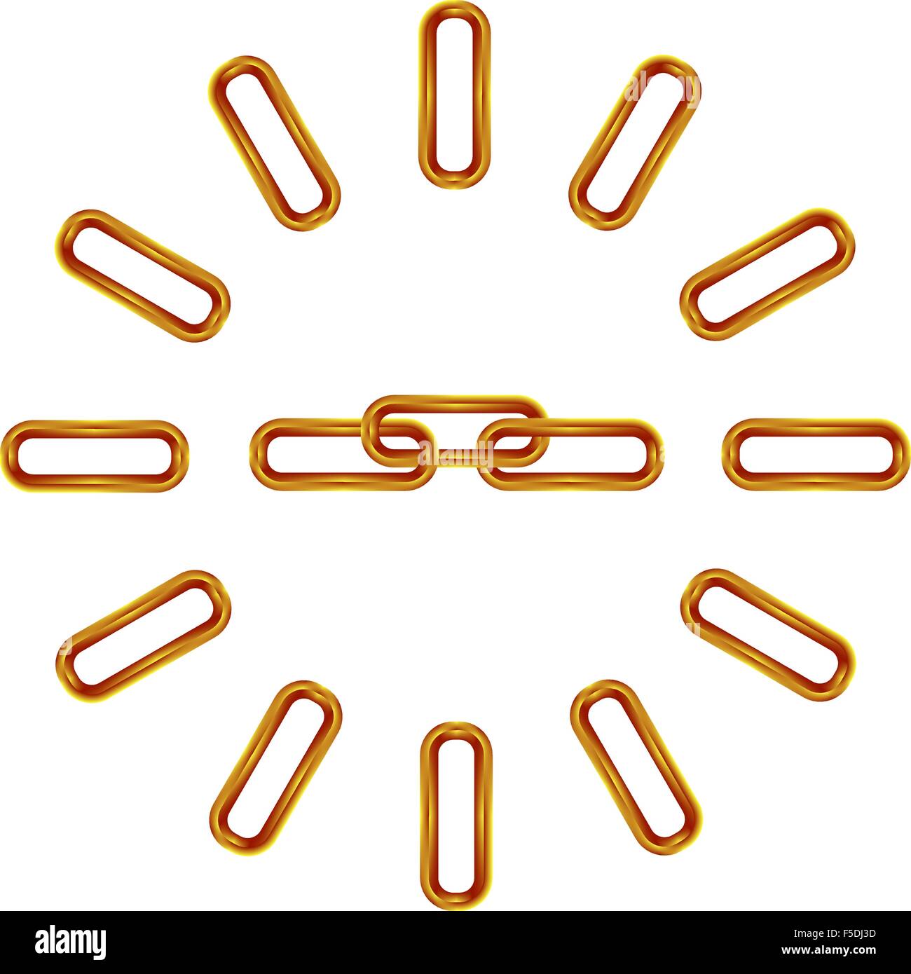 Colorized chain links set on white background Stock Vector Image & Art ...