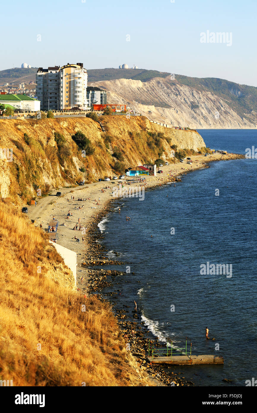 Beautiful seascape on the coast of the high bank Stock Photo - Alamy