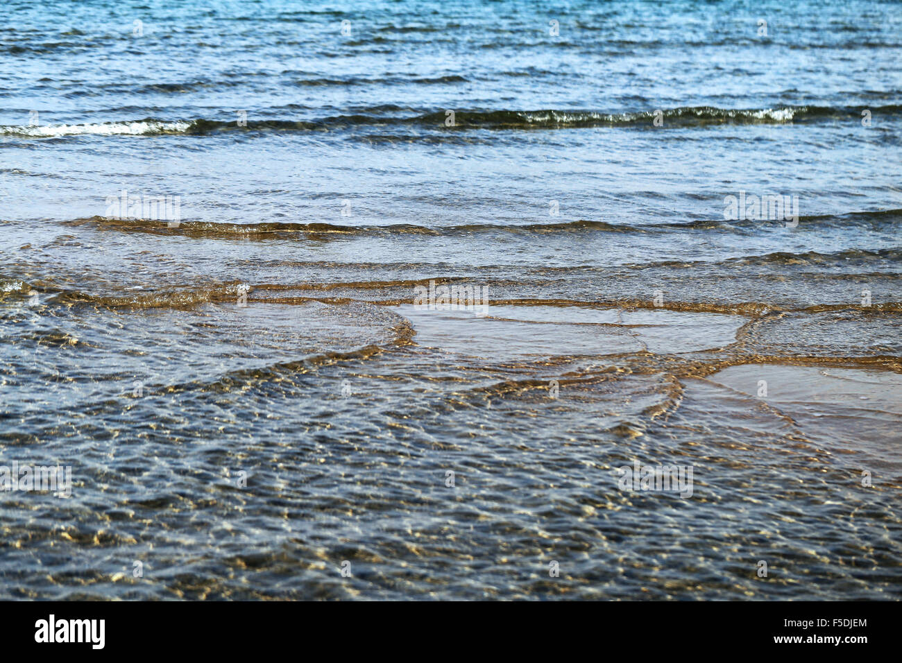 Beautiful sea water near the shore is photographed close-up Stock Photo ...