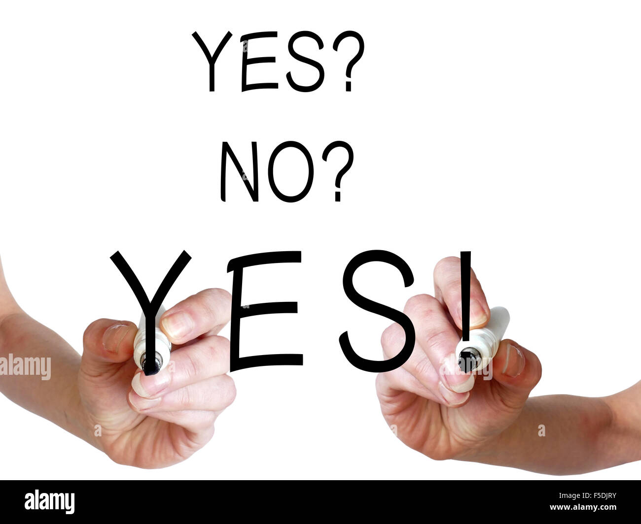 Yes no black white Cut Out Stock Images & Pictures - Alamy