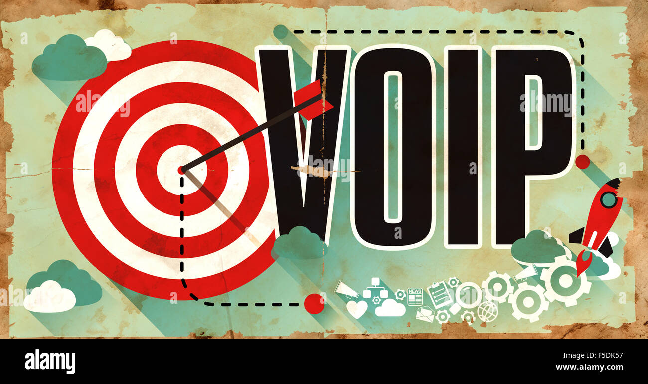 Communication Concept. VoIP on Grunge Poster Stock Photo - Alamy