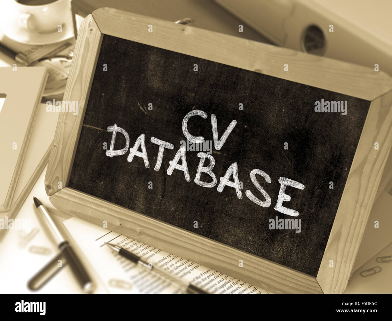 CV Database Concept Hand Drawn on Chalkboard Stock Photo - Alamy