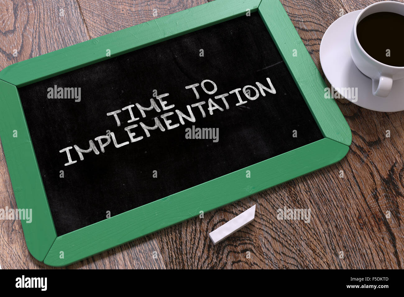 Time to Implementation - Chalkboard with Inspirational Quote Stock ...
