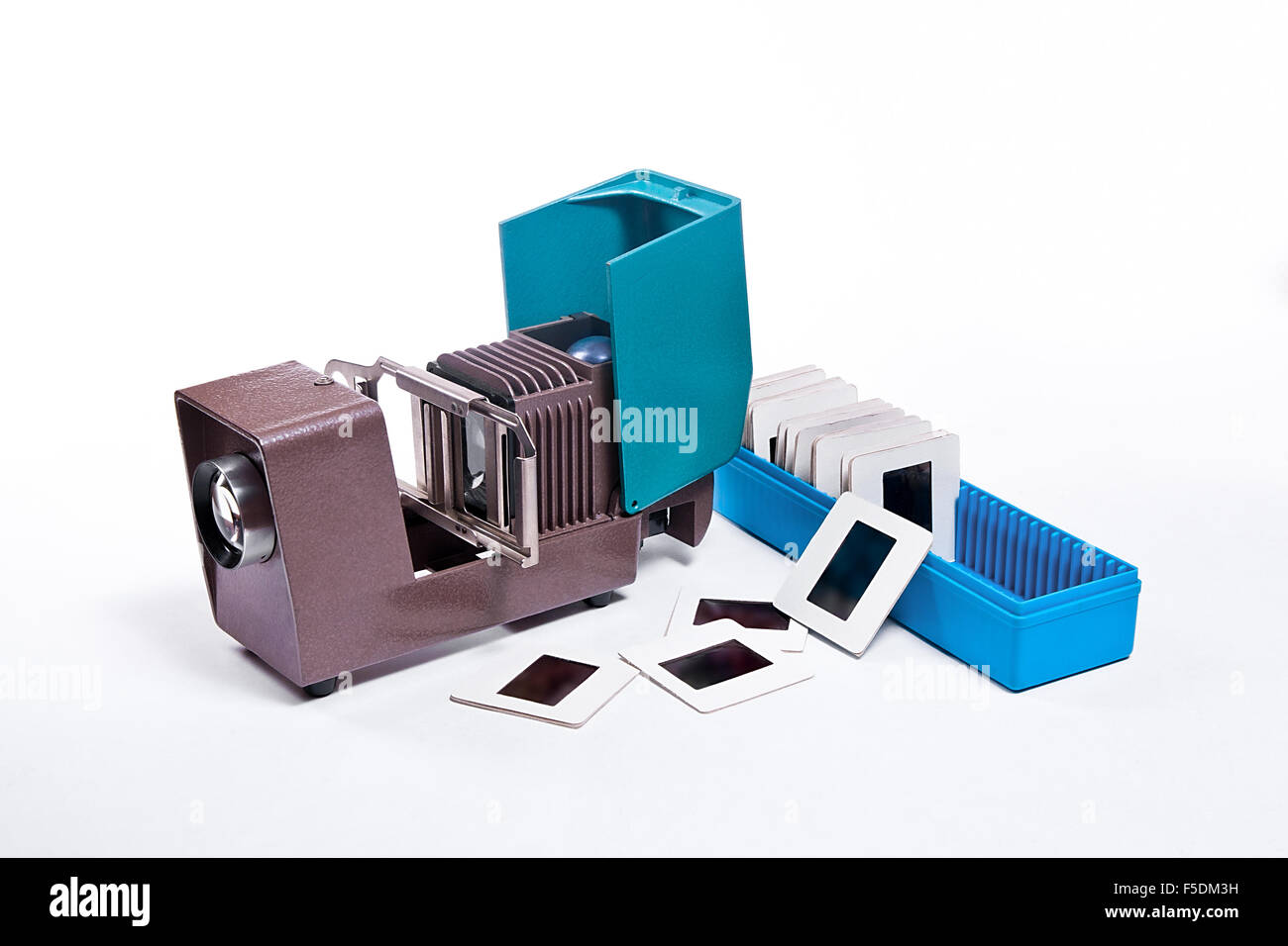 Vintage filmstrip projector on the white background. Old projector for ...