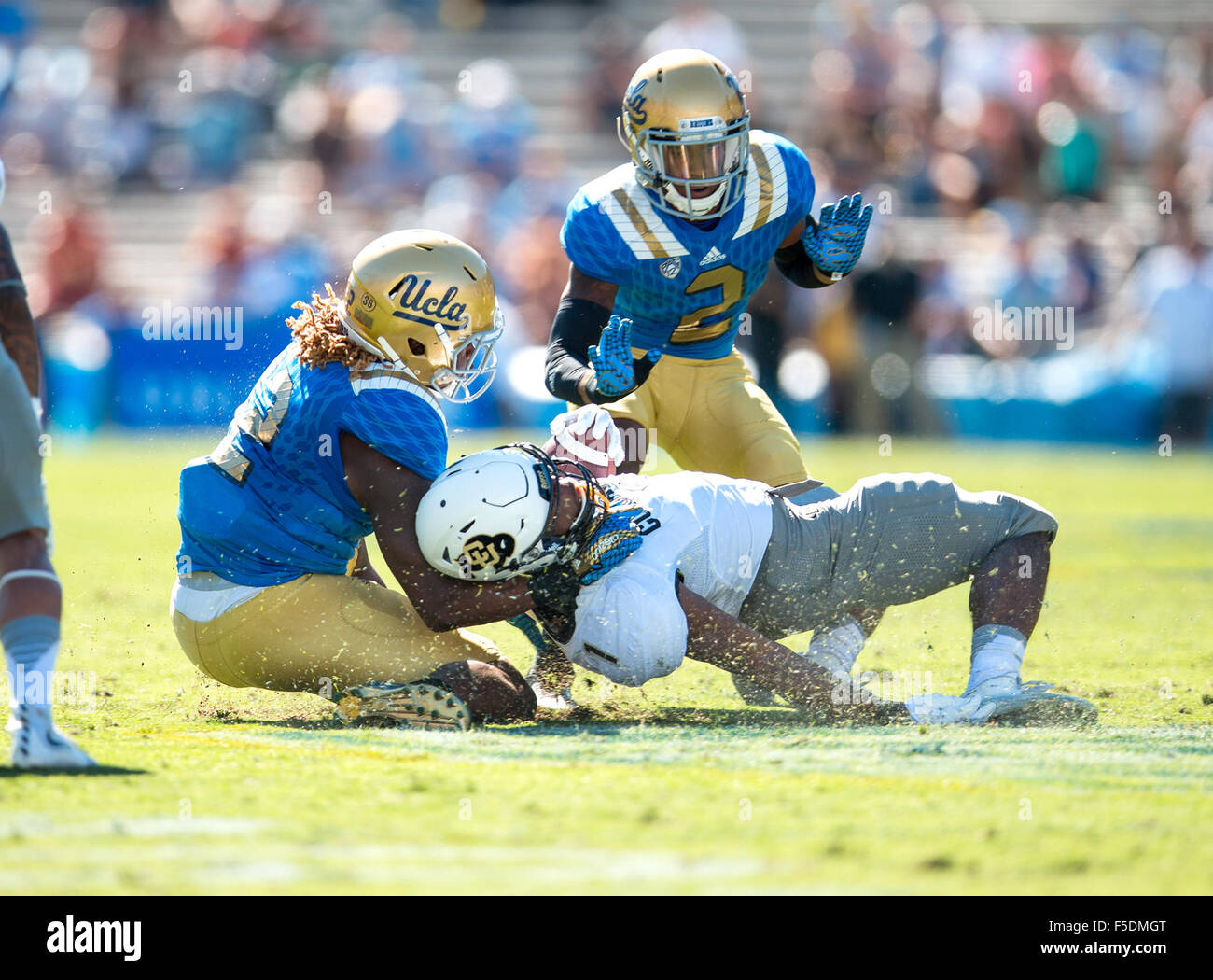 Pasadena, CA. 31st Oct, 2015. UCLA Bruins linebacker (12) Jayon Brown ...