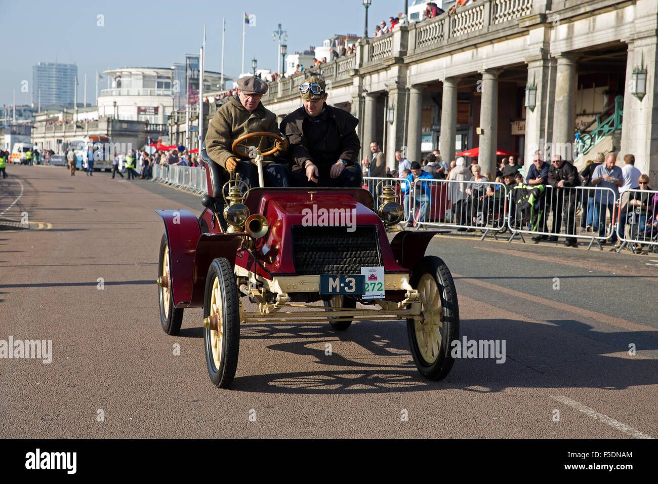 1903 Winton at the Finish Line after completing the London to Brighton ...
