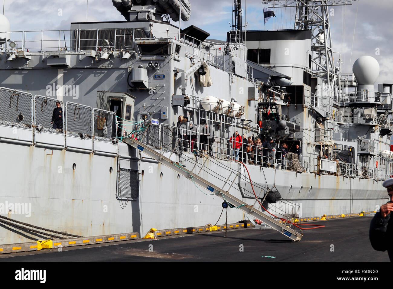 Tour of a naval ship in The Old Harbour Reykjavik Iceland Stock Photo ...