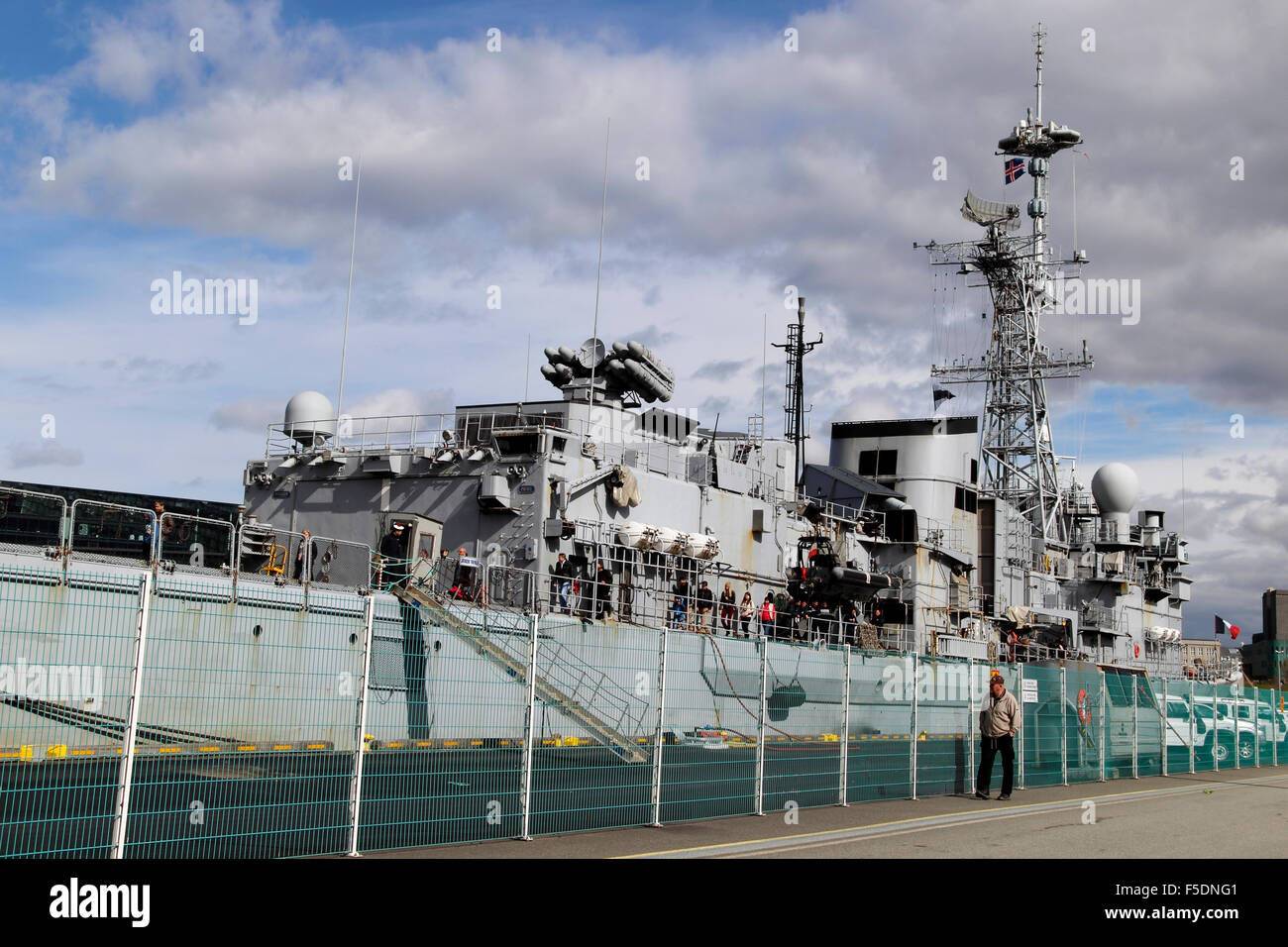 Tour of a naval ship in The Old Harbour Reykjavik Iceland Stock Photo ...