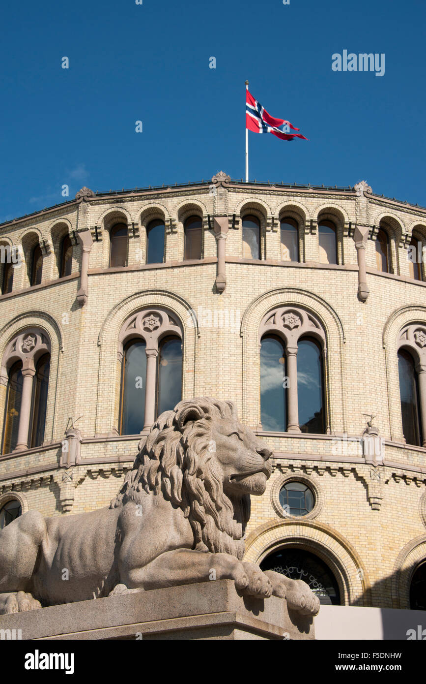 Norway, Oslo, Historic Parliament House aka Stortinget, The Storting ...