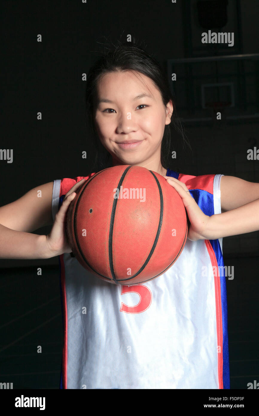 A asian basketball player in gymnase field Stock Photo - Alamy
