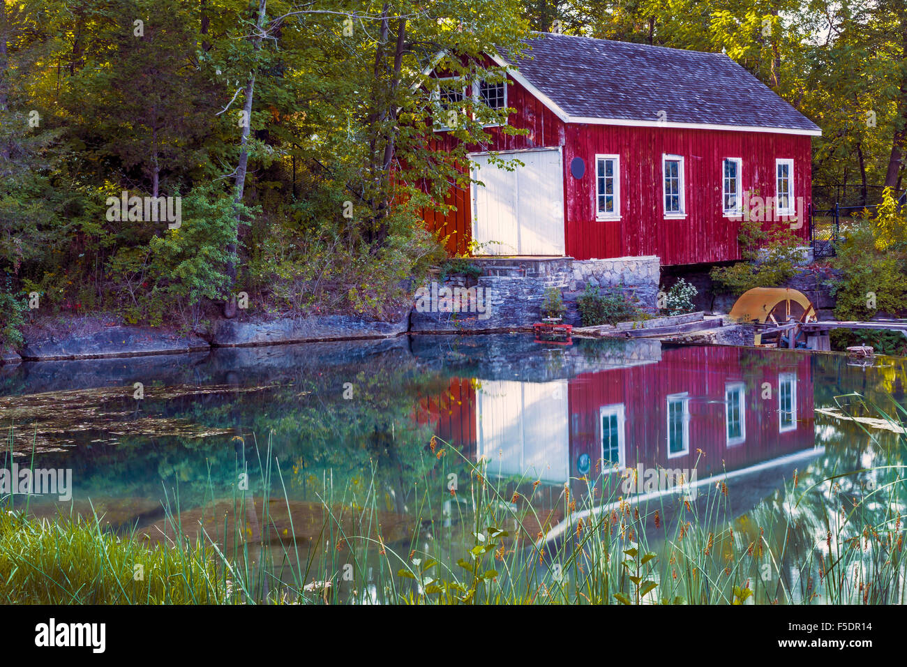 Morningstar Mill in summer with reflections in water Stock Photo - Alamy
