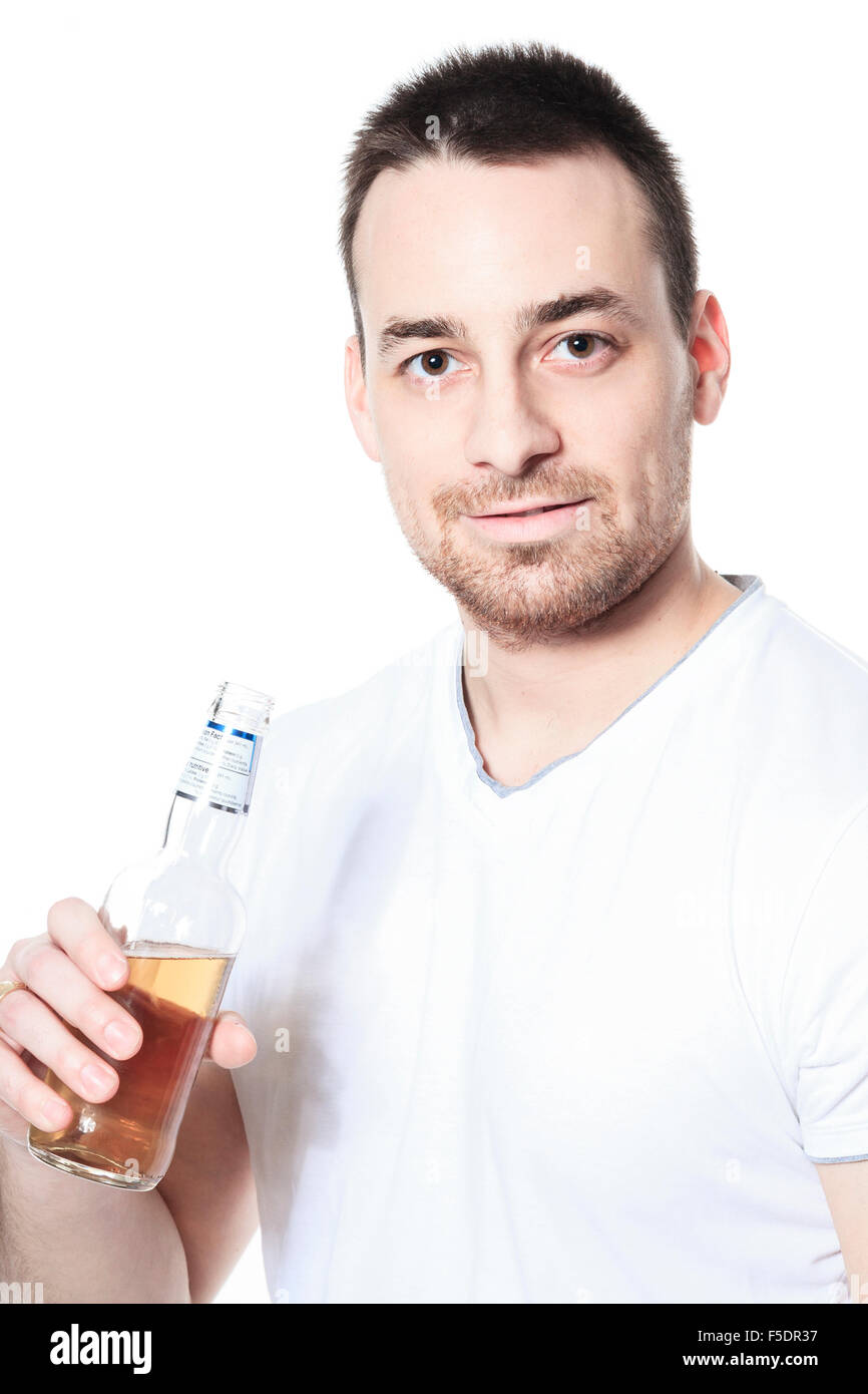 A male standing in studio white background Stock Photo - Alamy