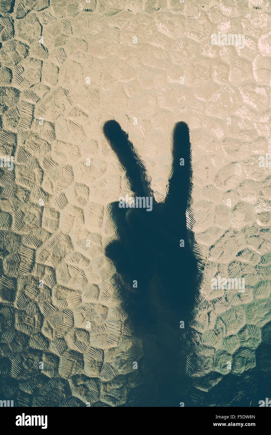 hand behind the glass Stock Photo - Alamy