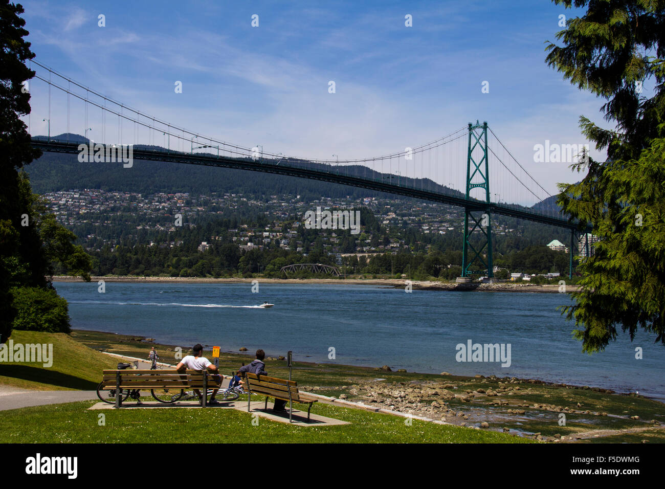 Lions Gate Bridge, viewed from Stanley Park, Vancouver, British ...