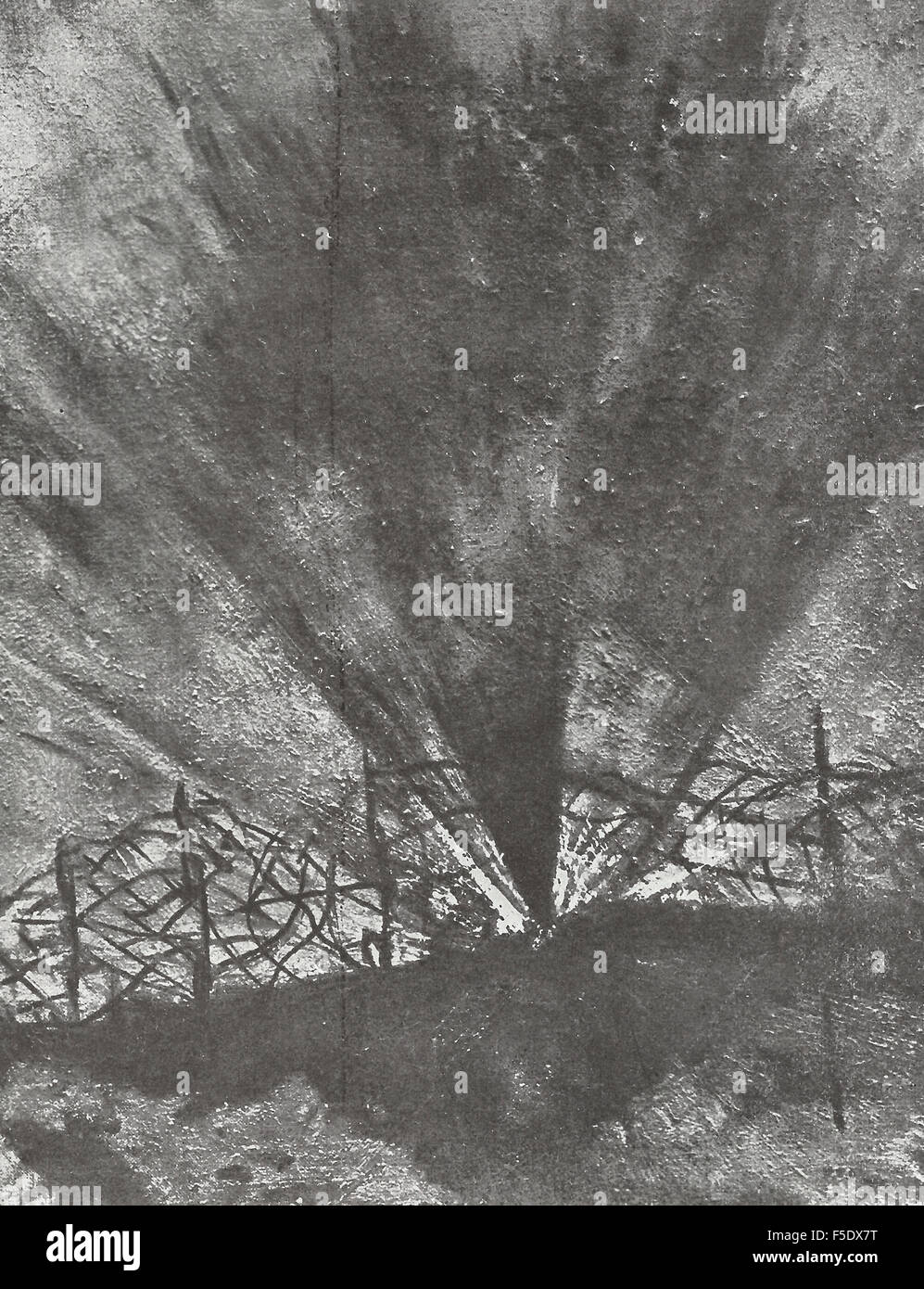 Bursting Shell in World War I Stock Photo - Alamy