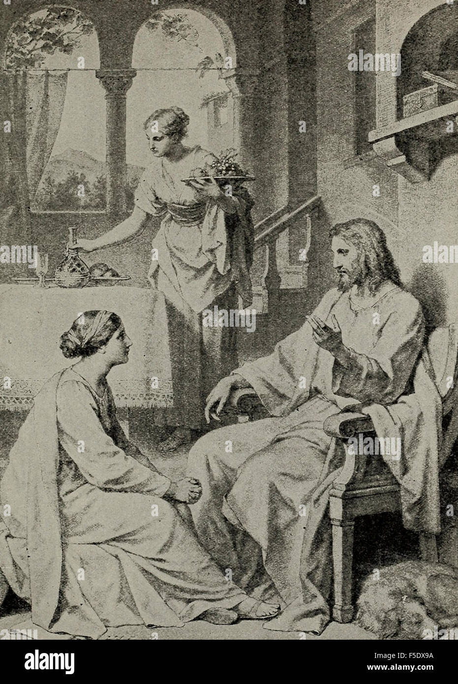 Jesus with martha and mary hi-res stock photography and images - Alamy