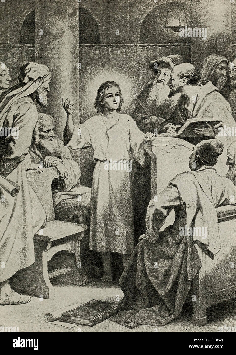 The Savior in the Temple - Jesus Christ with the teachers in the Temple ...