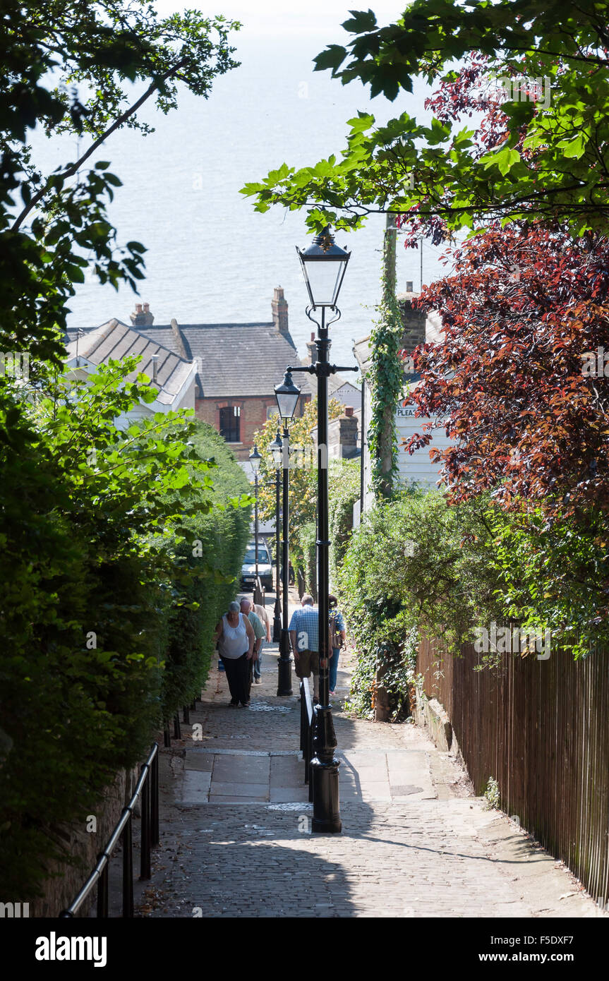 Church Hill steps to Old Leigh, Leigh-on-Sea, Essex, England, United ...