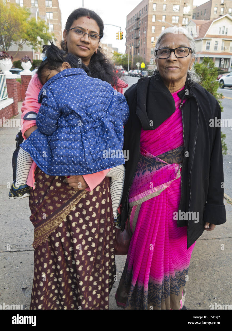 Three generations of East Indian family in Kensington, Brooklyn in New ...