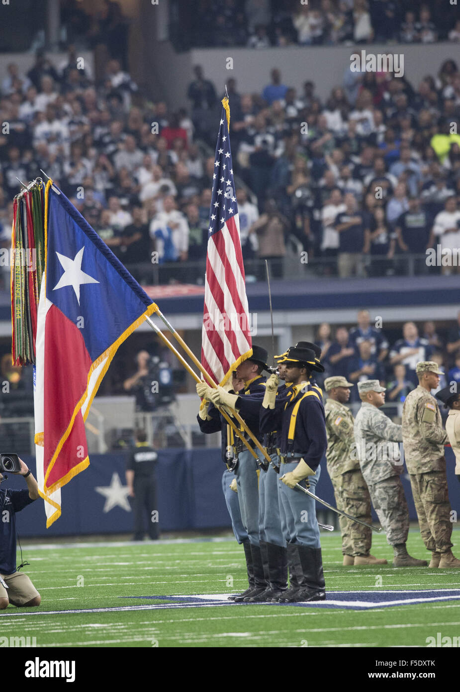 Arlington, Texas, US. 1st Nov, 2015. The American Flag and Texas flag ...