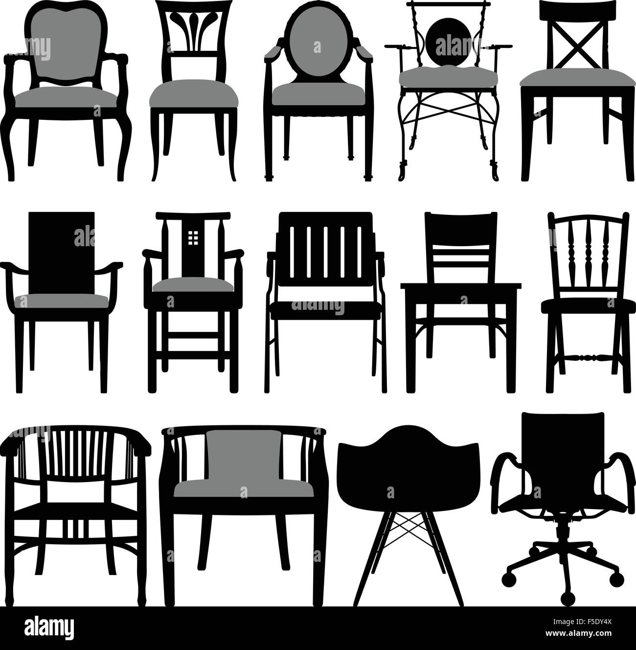 Small and big chair Stock Vector Images - Alamy