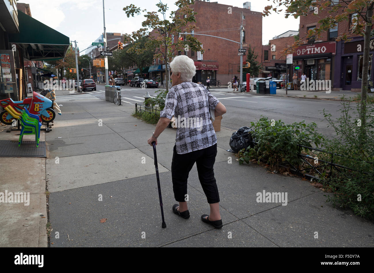 Elderly woman cane hi-res stock photography and images - Alamy