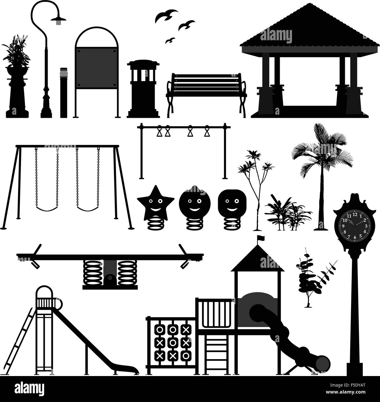 Playground landscape Black and White Stock Photos & Images - Alamy