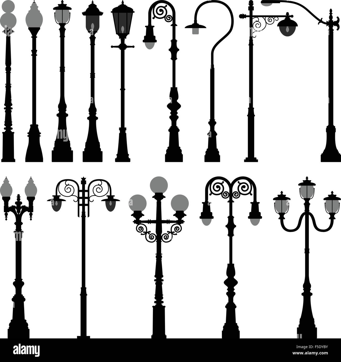 Victorian street lamp illustration hi-res stock photography and images ...