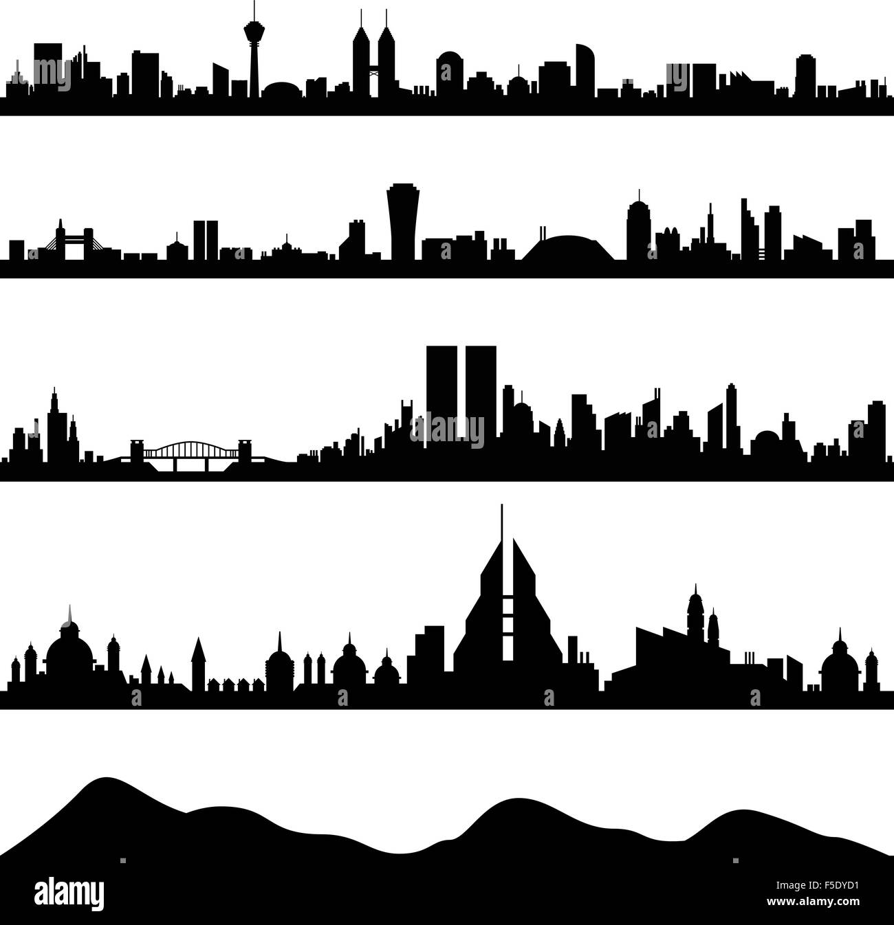 Cityscape mountain Black and White Stock Photos & Images - Alamy