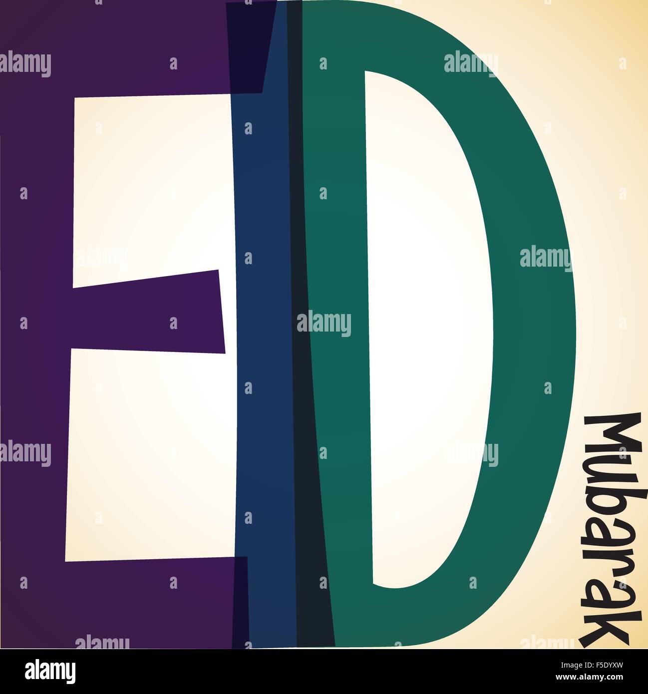Typographic Eid card in vector format Stock Vector Image & Art - Alamy