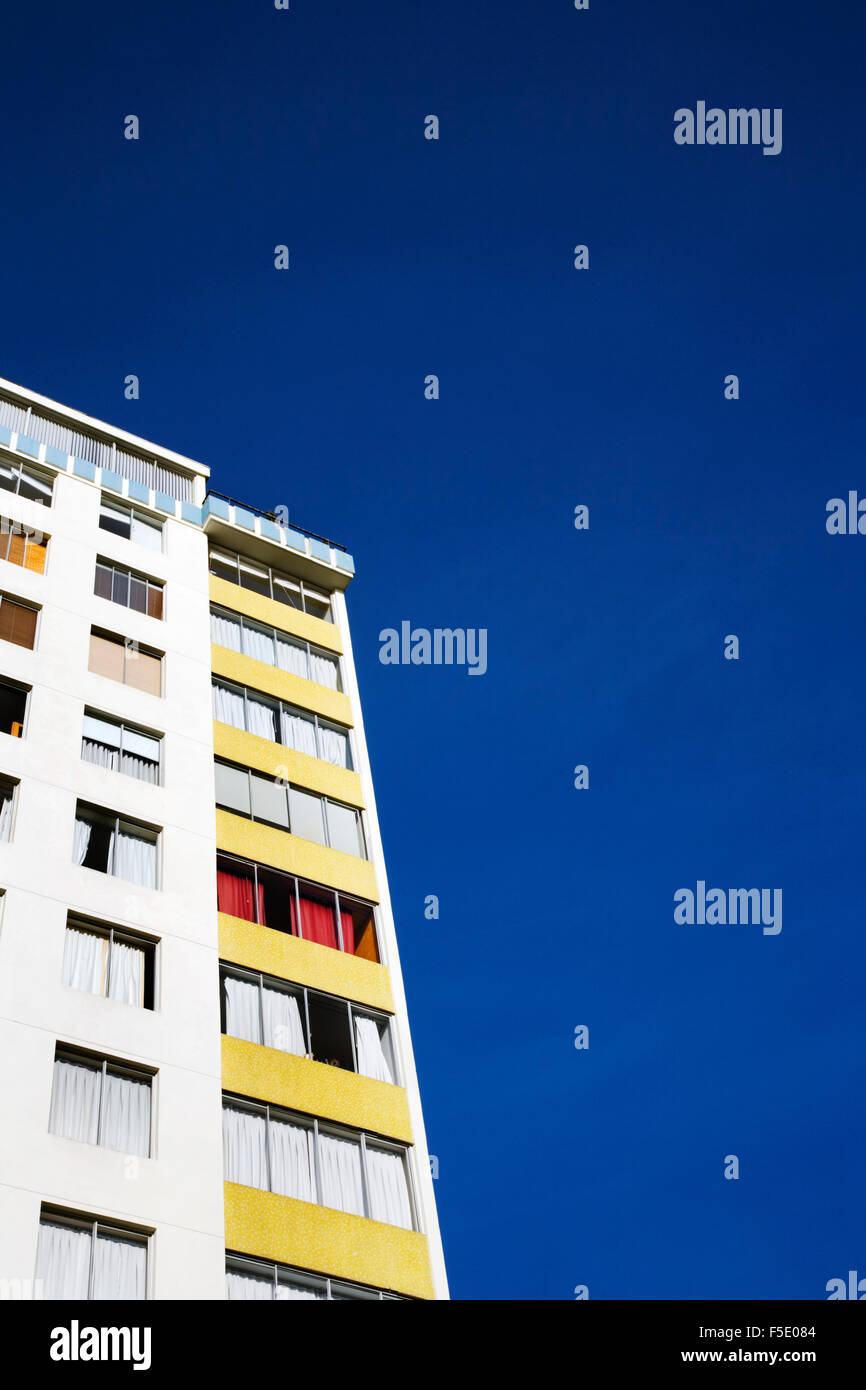 Apartment building and blue sky Stock Photo - Alamy