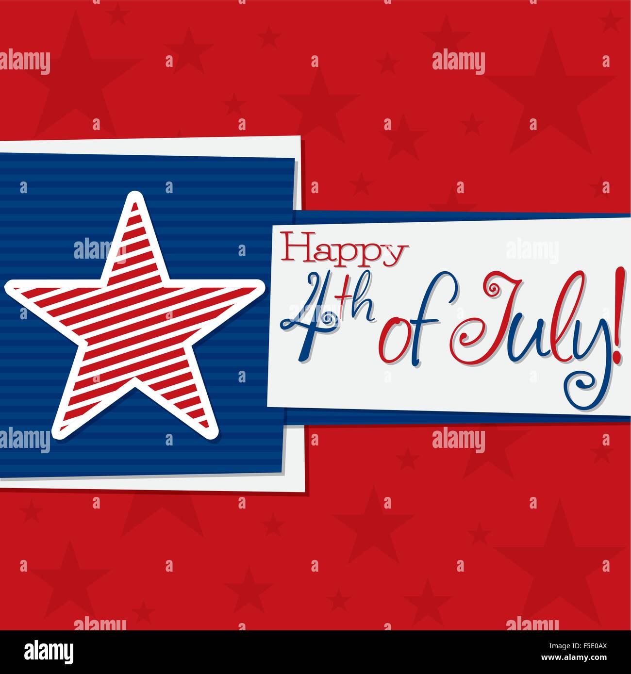 Square 4th july card Stock Vector Images - Alamy