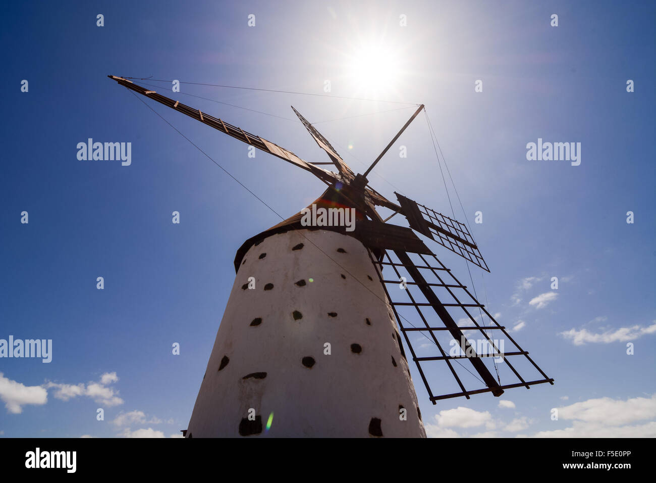 Classic Vintage Windmill Building Stock Photo - Alamy