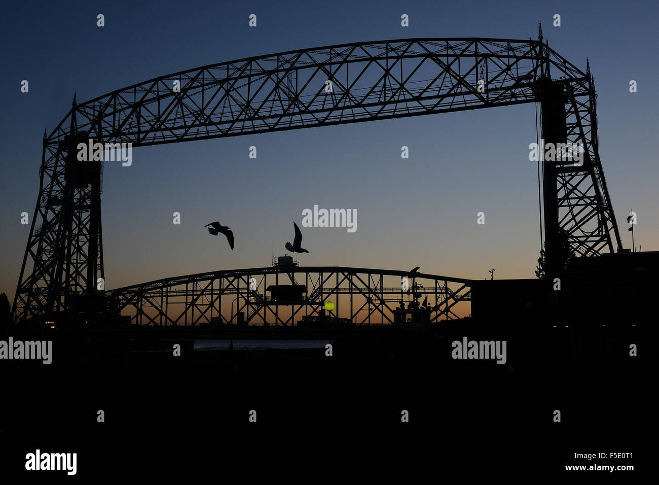 Sunset view from Canal Park near Duluth, MN Stock Photo - Alamy
