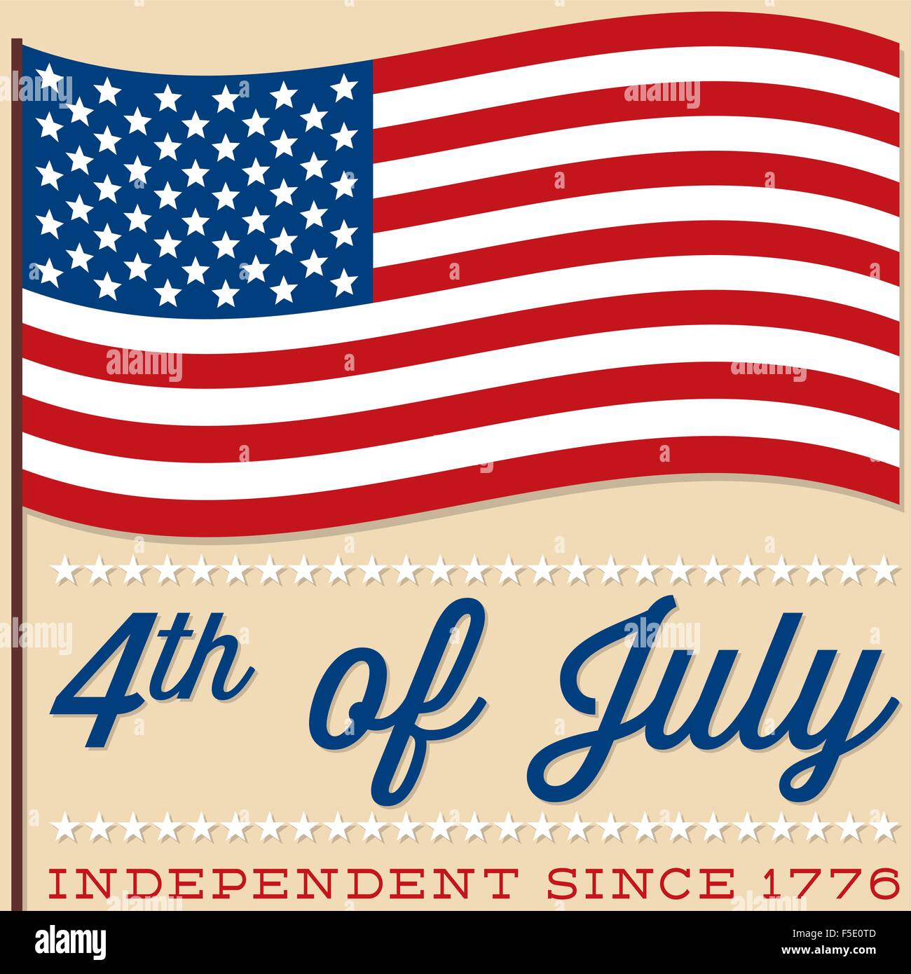 Flag 4th of July card in vector format Stock Vector Image & Art - Alamy