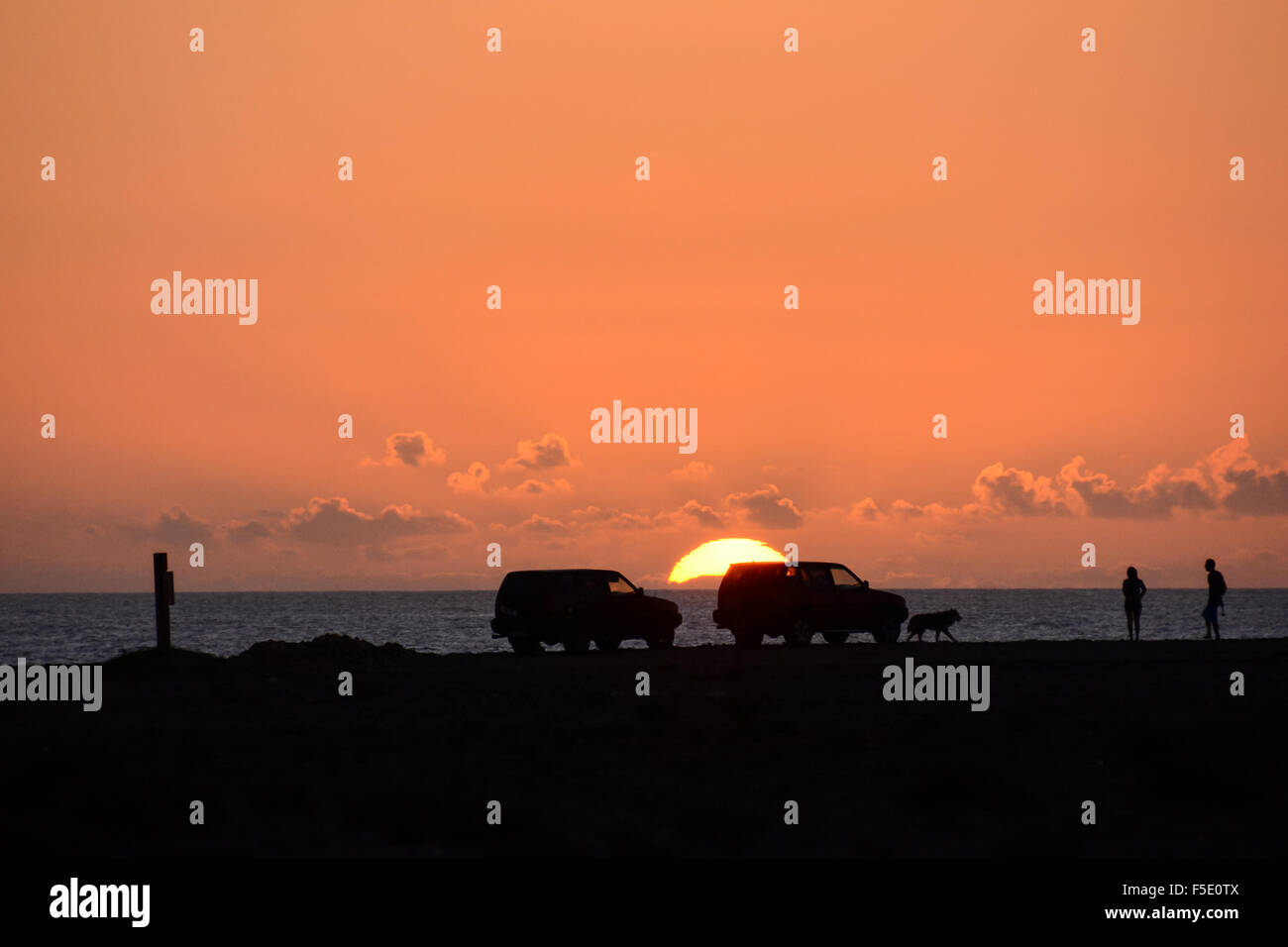 Beautiful Colored Sunset Stock Photo - Alamy