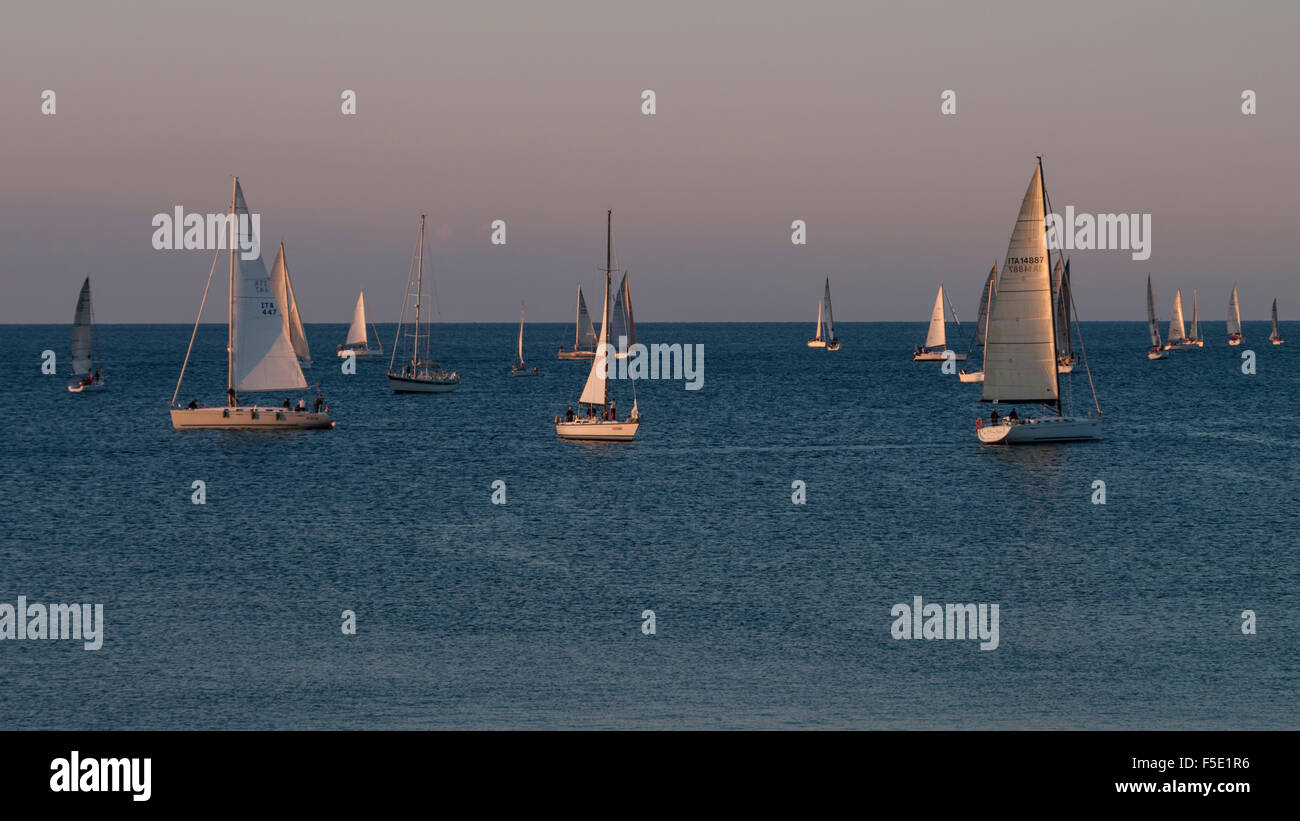 Small boat in mediterranean sea hi-res stock photography and images - Alamy