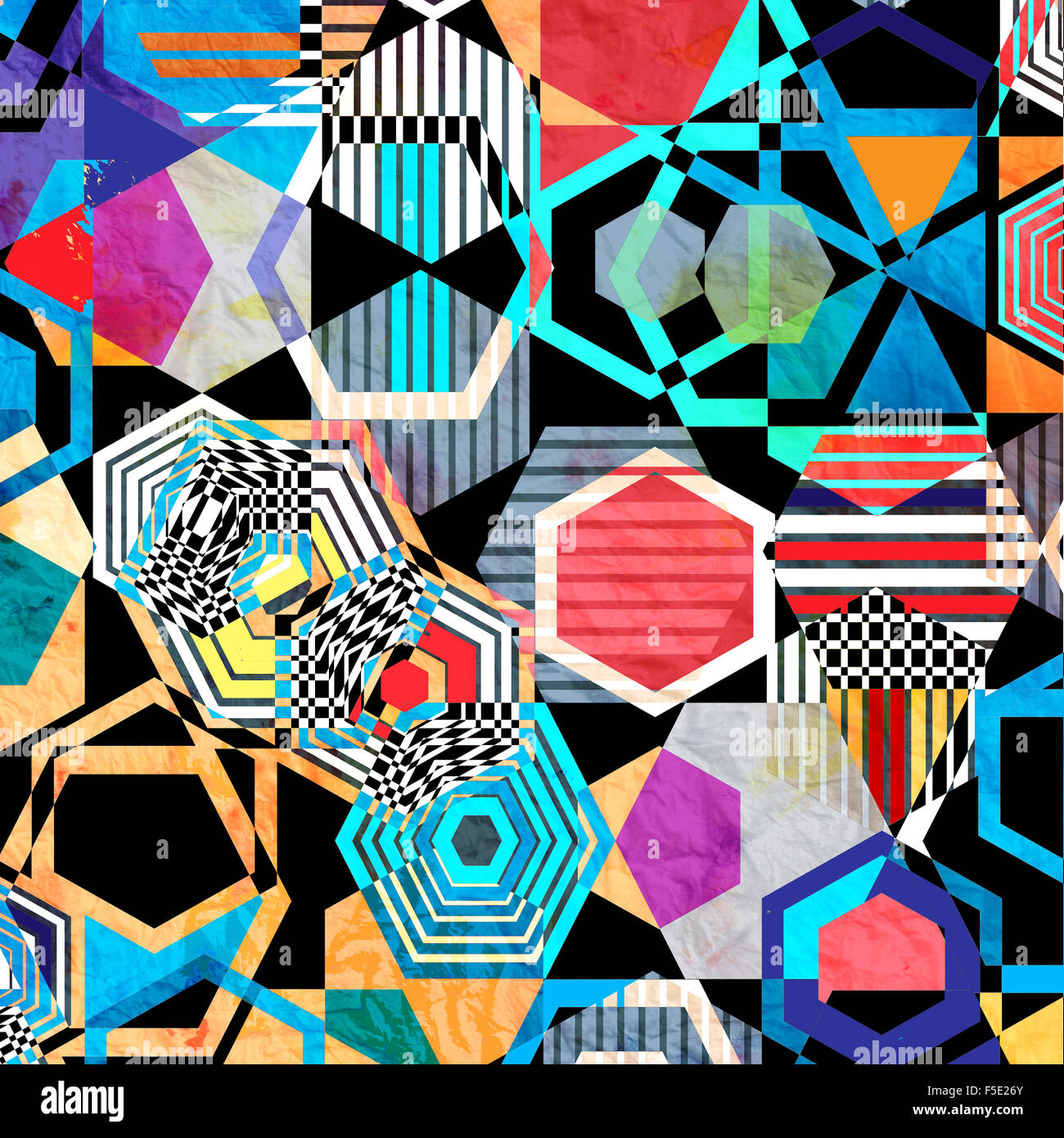 Seamless graphic pattern of repeating geometric polygons Stock Photo ...