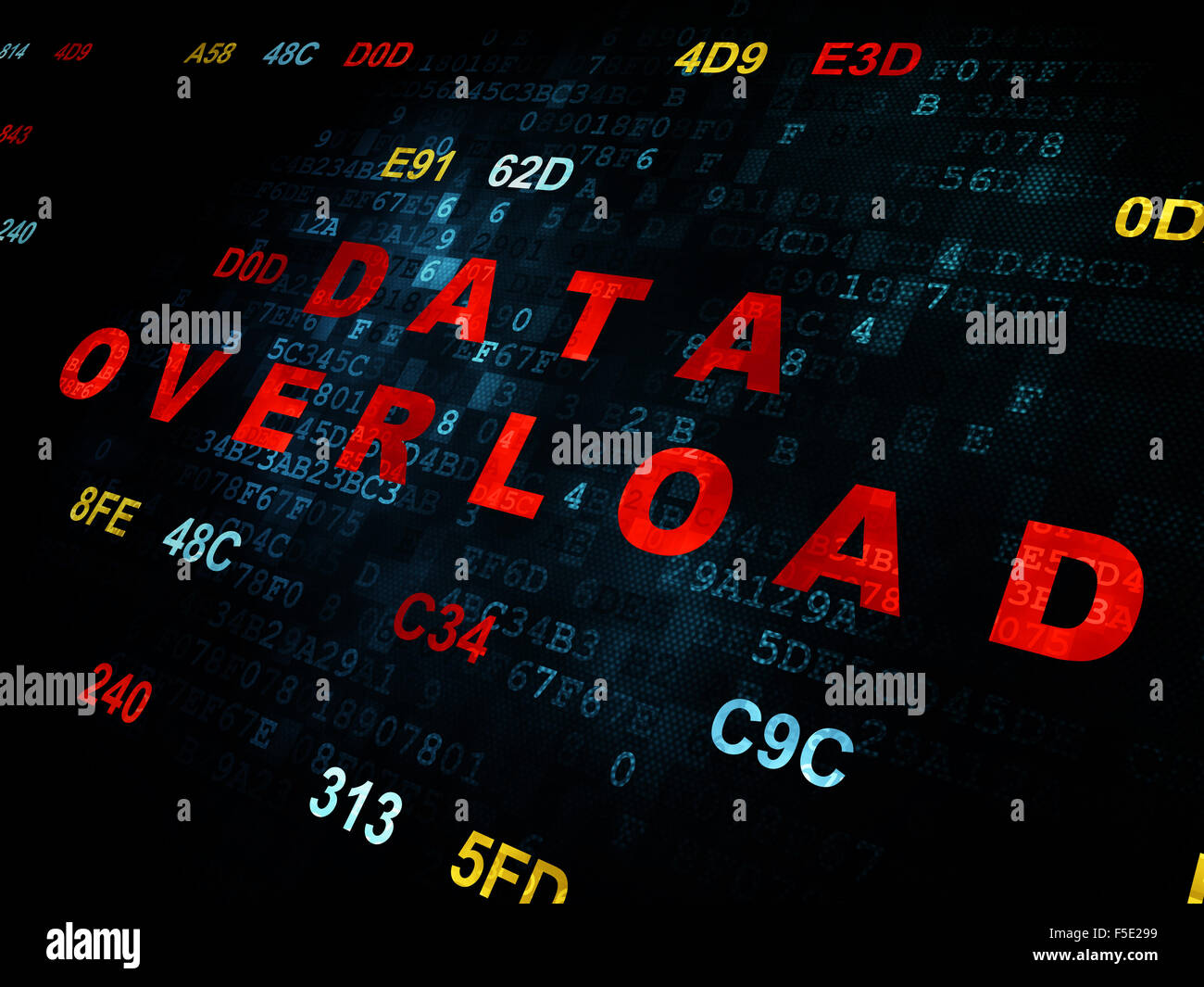 Information concept: Data Overload on Digital background Stock Photo ...