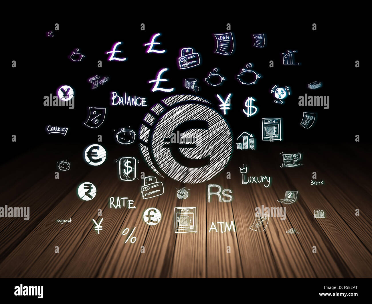 Currency concept: Euro Coin in grunge dark room Stock Photo - Alamy