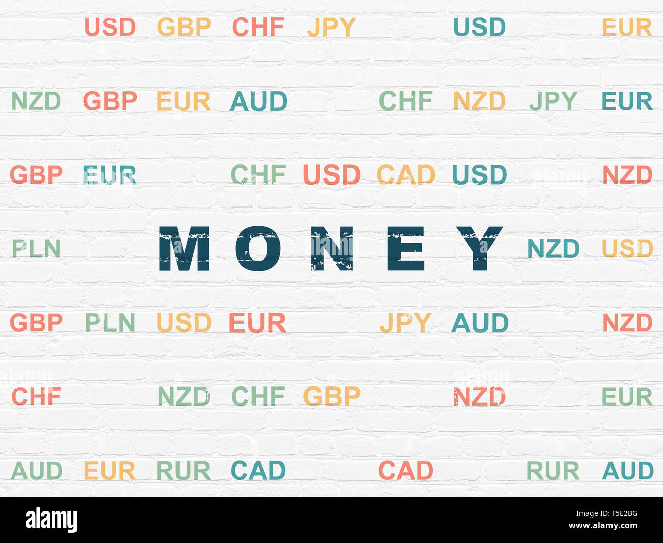 Currency concept: Money on wall background Stock Photo - Alamy