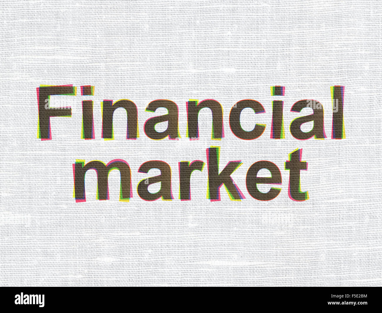 Currency concept: Financial Market on fabric texture background Stock ...