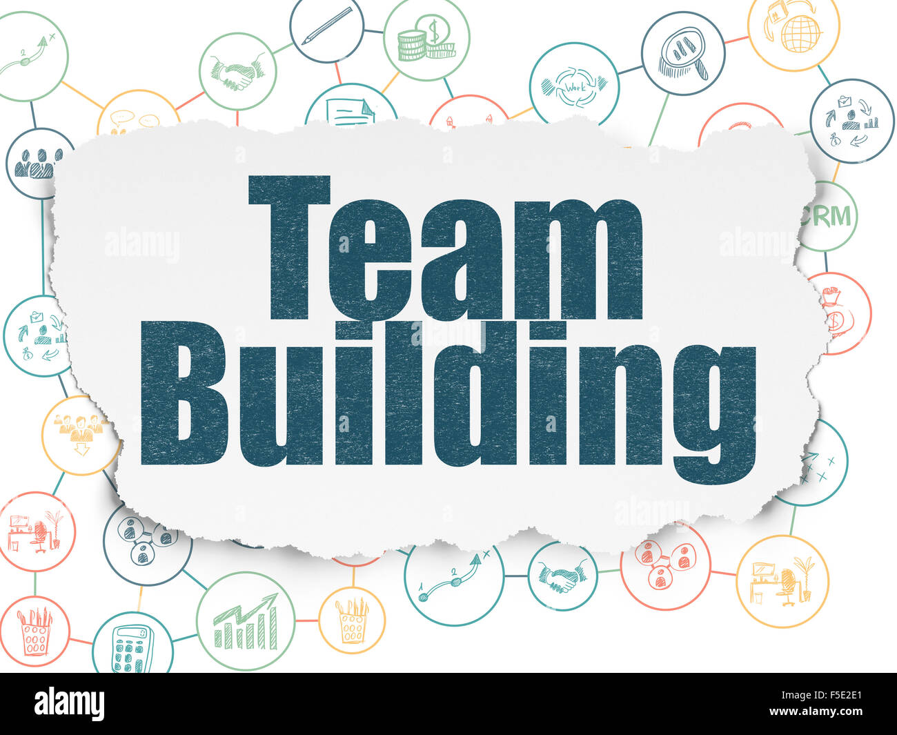 Business concept: Team Building on Torn Paper background Stock Photo ...