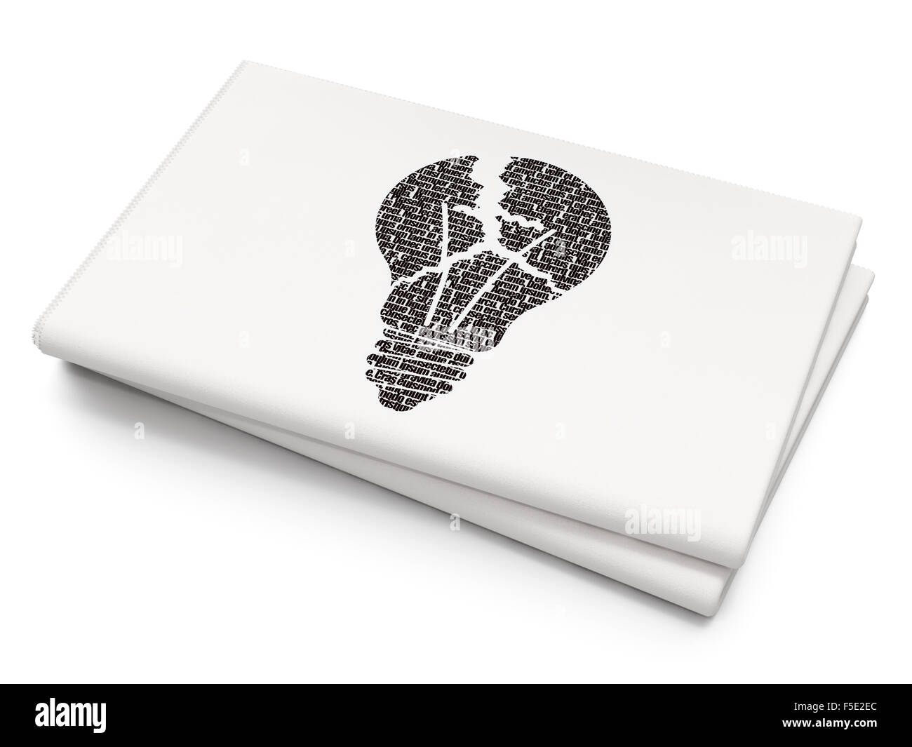 Business concept: Light Bulb on Blank Newspaper background Stock Photo ...