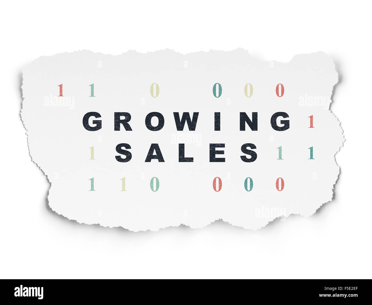 Business concept: Growing Sales on Torn Paper background Stock Photo ...